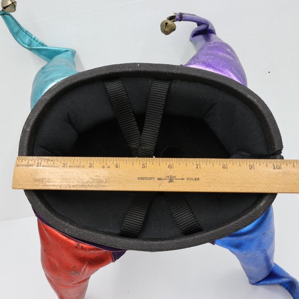 Vintage Jesters Hat Leather Helmet With Bells Hat 4 P… - Gem